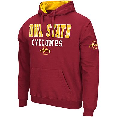 Men's Colosseum Cardinal Iowa State Cyclones Sunrise Pullover Hoodie
