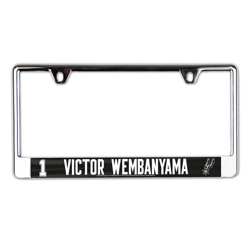 WinCraft Victor Wembanyama San Antonio Spurs Acrylic License Plate Frame