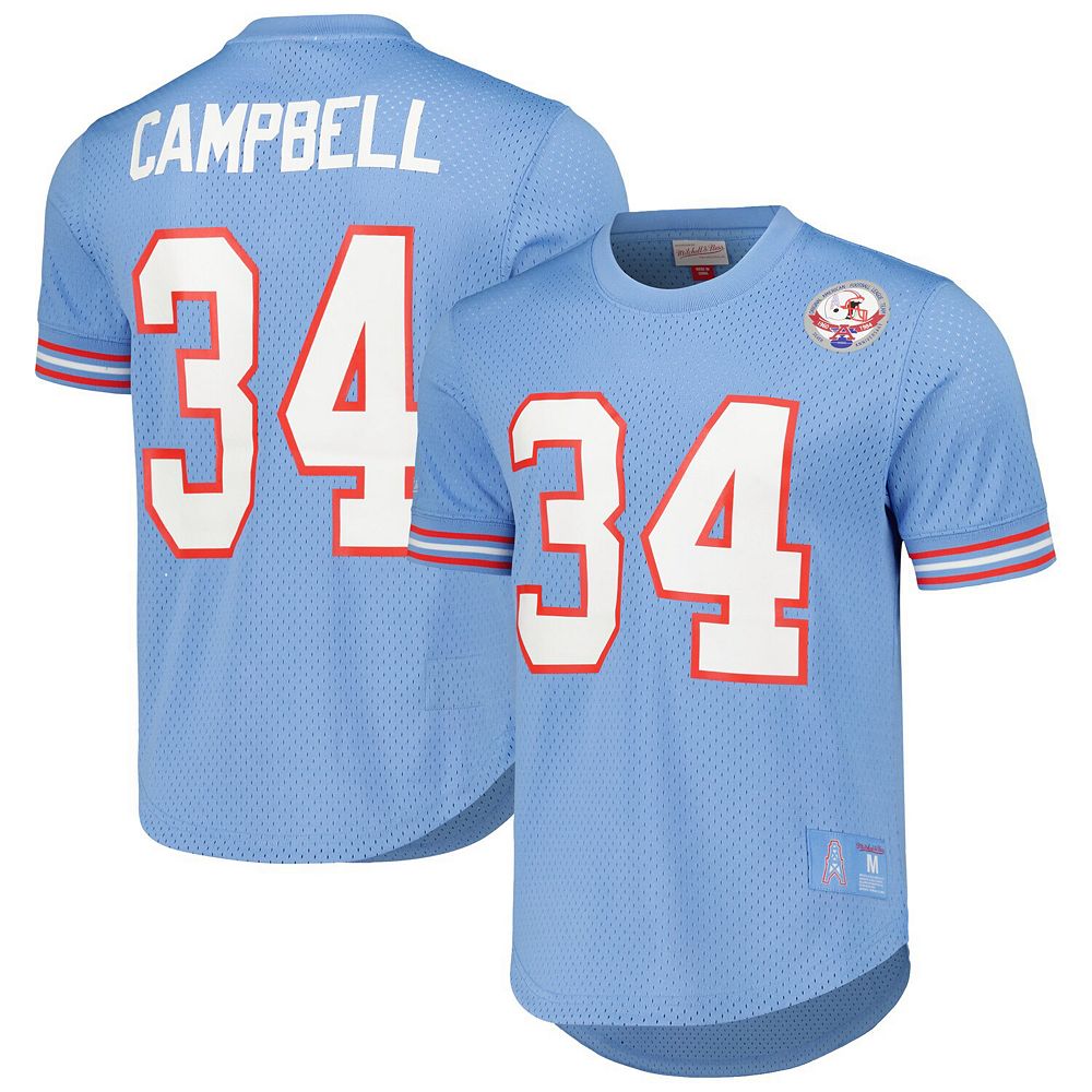 Men's Mitchell & Ness Earl Campbell Light Blue Houston Oilers Retired ...