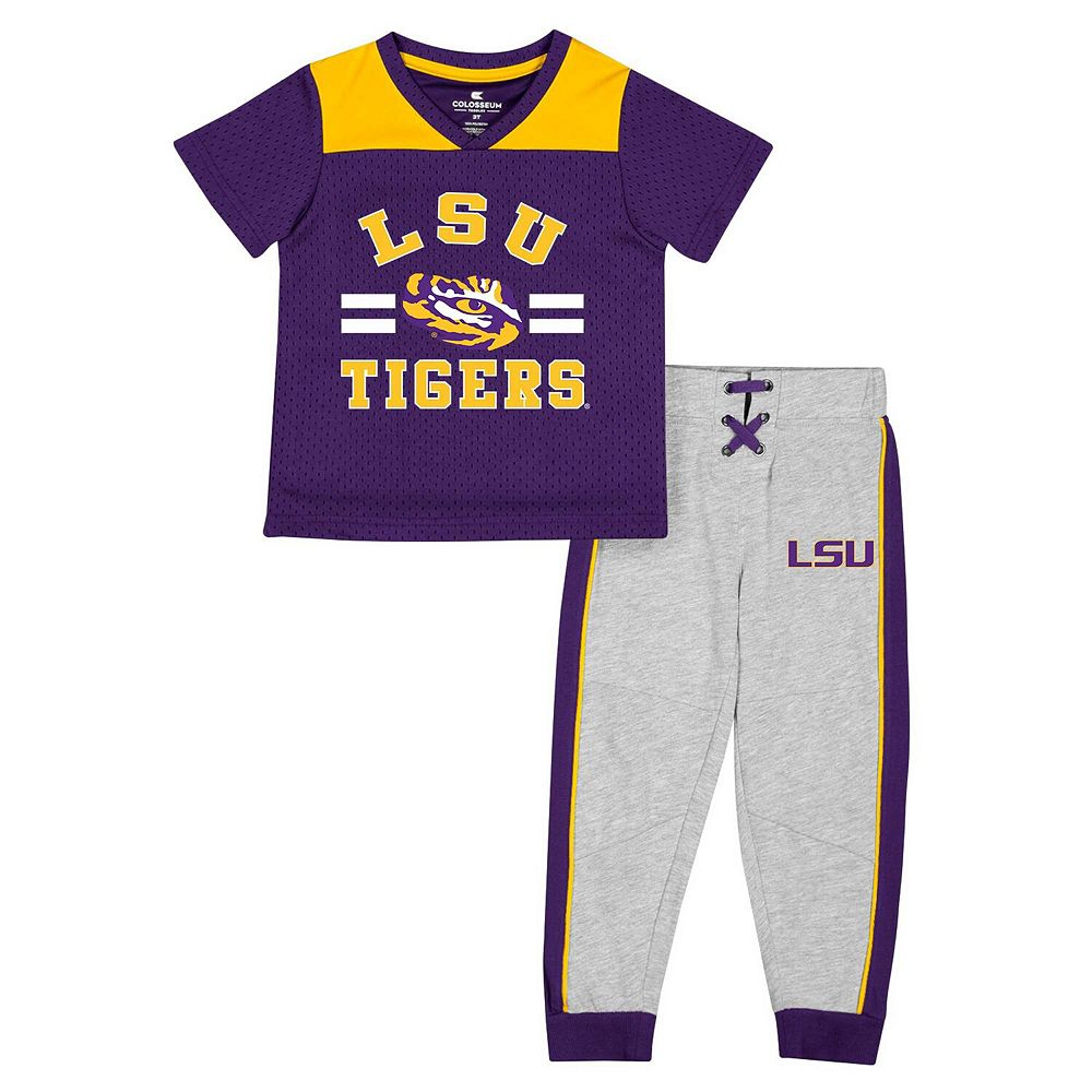 Toddler Colosseum Purple/Heather Gray LSU Tigers Ka-Boot-It Jersey ...