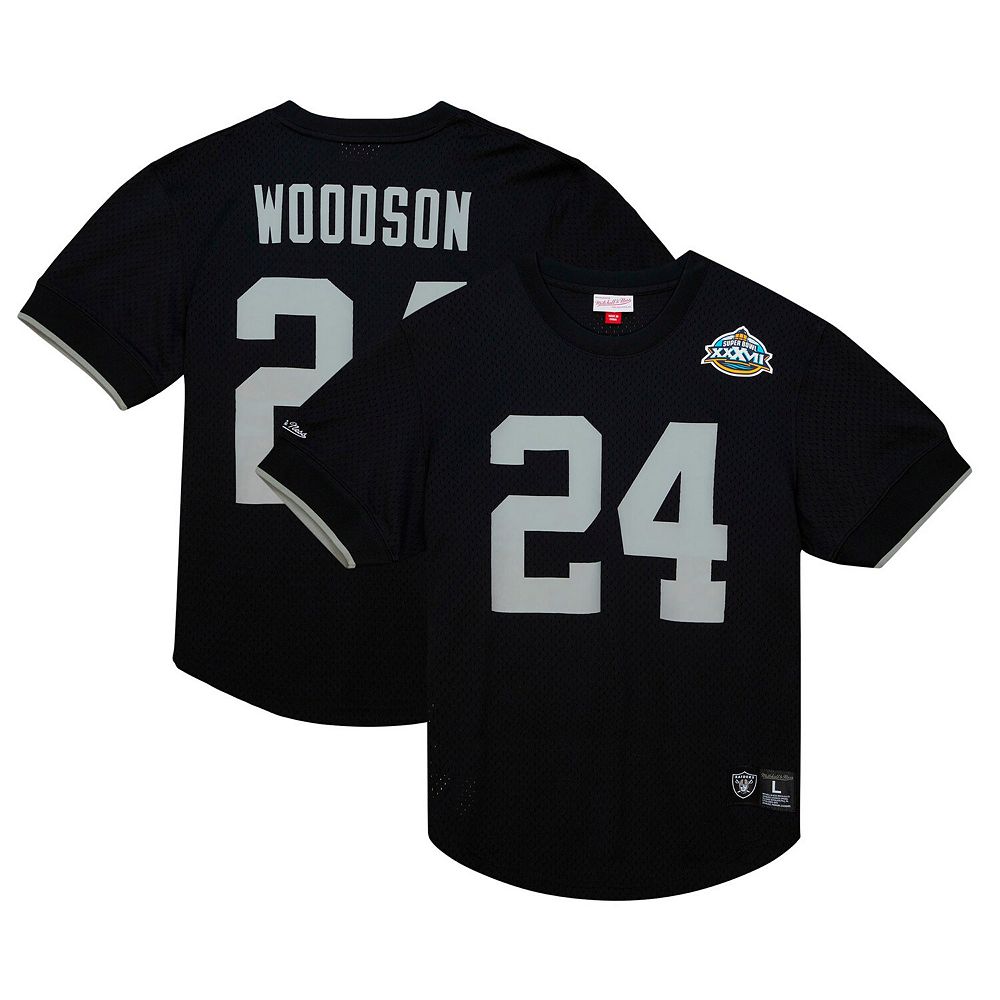 Men's Mitchell & Ness Charles Woodson Black Oakland Raiders Retired ...