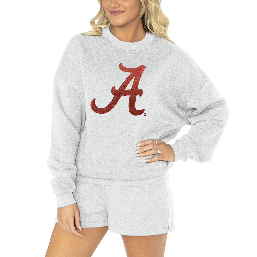 Women's Gameday Couture Ash Alabama Crimson Tide Team Effort Pullover ...