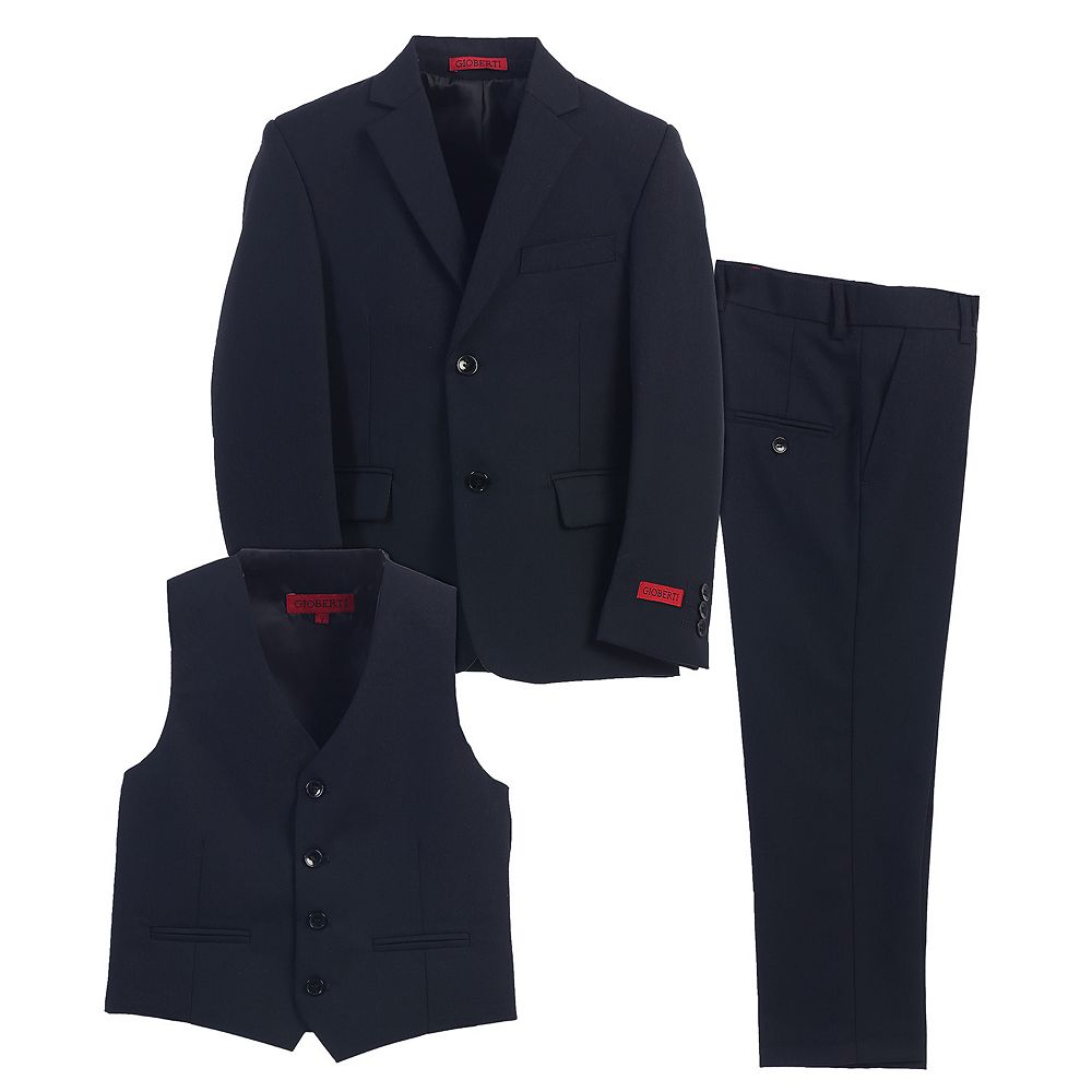 Gioberti Boy's Formal 3-piece Suit, Jacket, Vest, And Dress Pants Suit Set