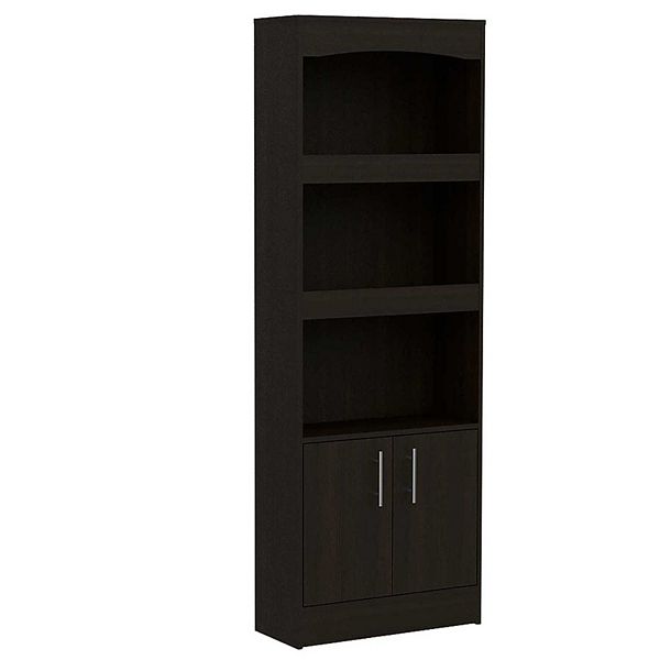 Durango Bookcase, Three Shelves, Double Door Cabinet