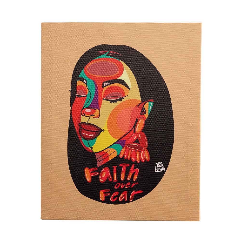 Pinklomein Faith Over Fear Canvas Wall Art