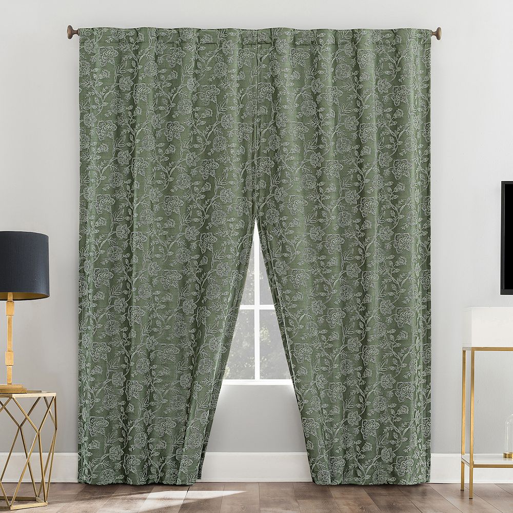 Sun Zero 2-pack Sierra Magnetic Closure 100% Blackout Back Tab Curtain ...