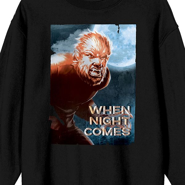 Men's Universal Monsters Wolfman Long Sleeve Graphic Tee