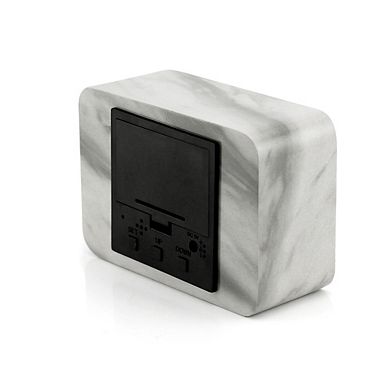 F.C Design Marble Pattern Alarm Clock, Fashion Multi-Function LED Alarm ...