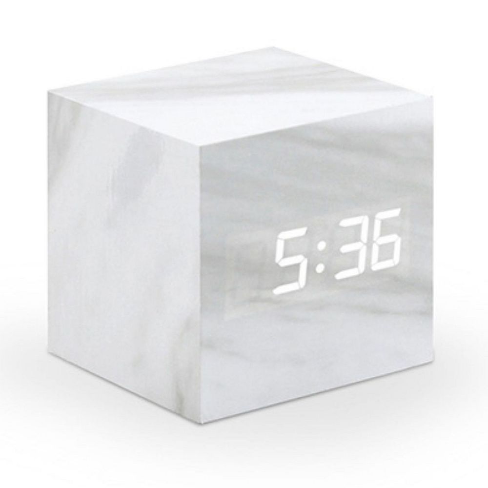 F.C Design Marble Pattern Alarm Clock, Fashion Multi-Function LED Alarm ...