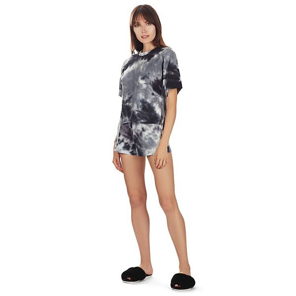 Women's Tie Dye French Terry Cotton Blend Short Set