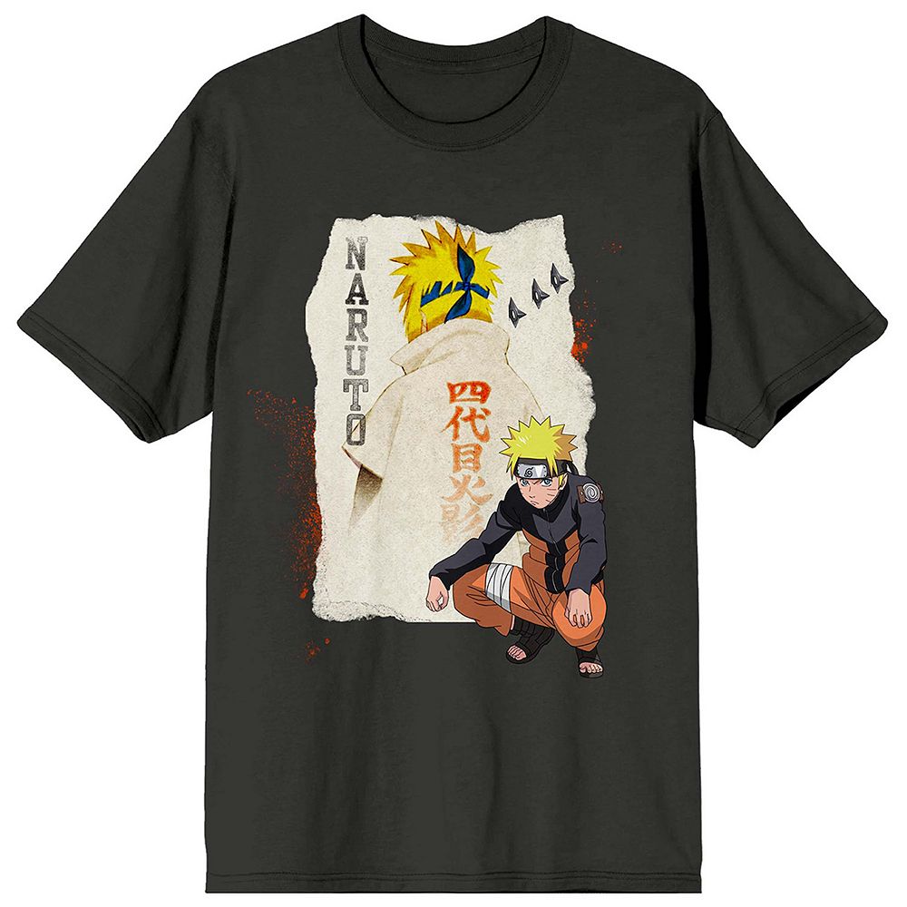 Men's Naruto Shippuden Torn Paper Short Sleeve Graphic Tee