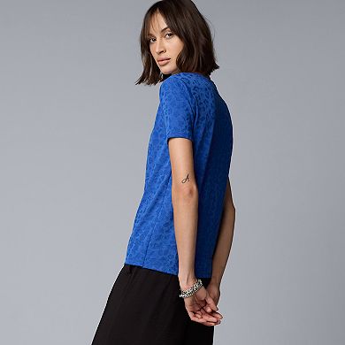 Women's Simply Vera Vera Wang Short Sleeve Relaxed Core Tee