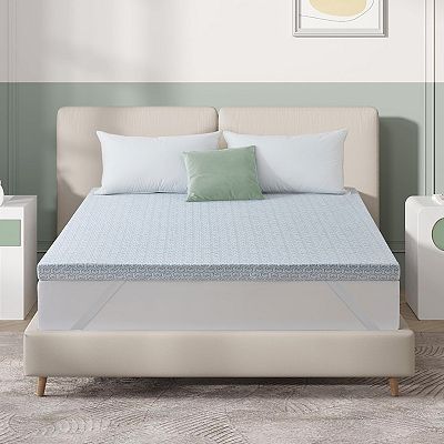 Unikome 3 Inch Gel Memory Foam Mattress Topper for Pressure Relief Premium Soft Sleep Bed Topper