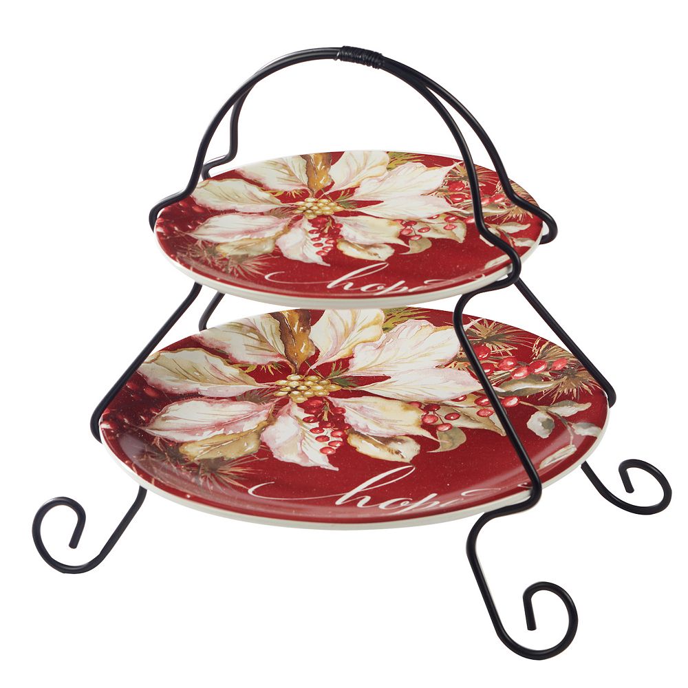 Certified International Winter's Joy 2-Tiered Server