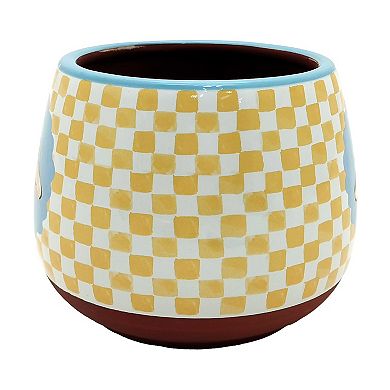 Everyday Decor Checkered Bee Indoor/Outdoor Planter