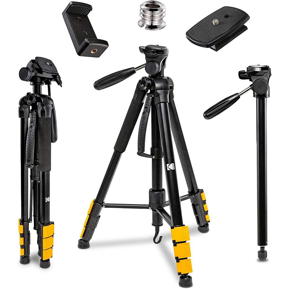 Kodak PhotoGear 2-in-1 Camera Tripod & Monopod, 70” Compact Tripod for ...