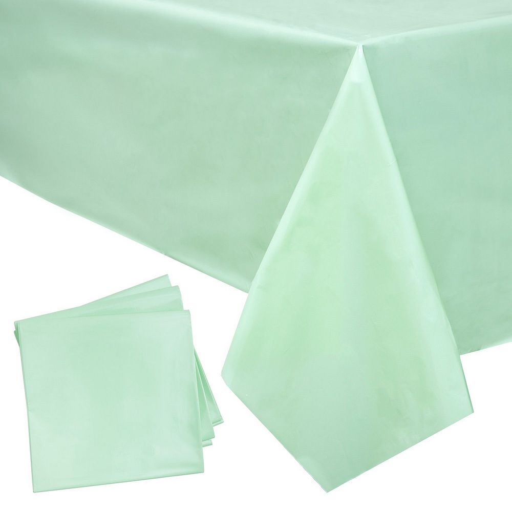 Sparkle and Bash Mint Green Plastic Rectangle Party Table Cloth Cover ...