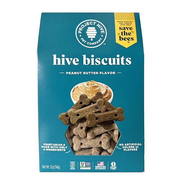 Project Hive Peanut Butter Biscuits Non-GMO Project Verified Bite Sized ...