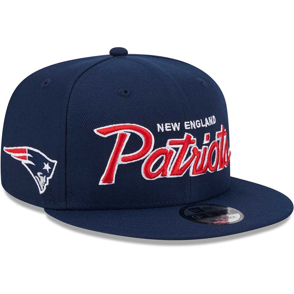 Men's New Era Navy New England Patriots Main Script 9FIFTY Snapback Hat