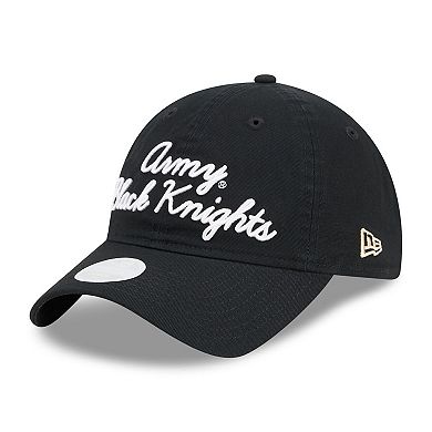 Women's New Era Black Army Black Knights Script 9TWENTY Adjustable Hat