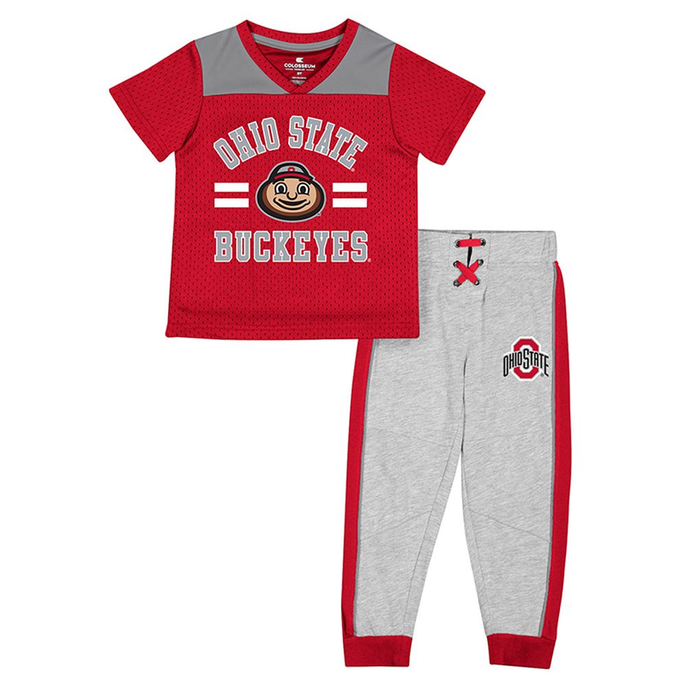 Toddler Colosseum Scarlet/Heather Gray Ohio State Buckeyes Ka-Boot-It ...