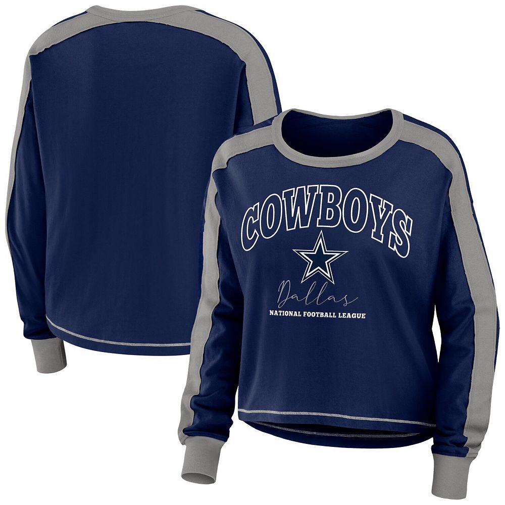 Women's WEAR by Erin Andrews Navy Dallas Cowboys Plus Size Color Block ...