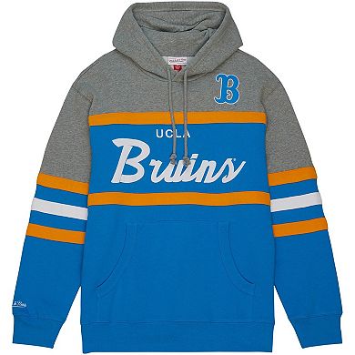 Men's Mitchell & Ness Light Blue UCLA Bruins Head Coach Pullover Hoodie