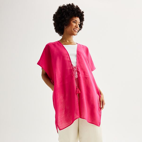 Women's Sonoma Goods For Life® Tie Front Long Ruana