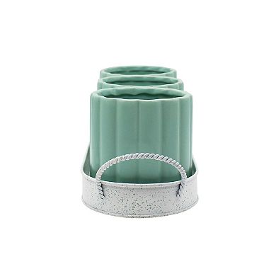 Everyday Decor Planter Trio Table Decor With Tray