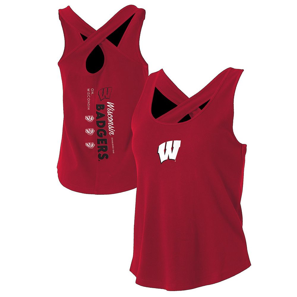 Women's NCAA Wisconsin Badgers Cross Back Tank Top