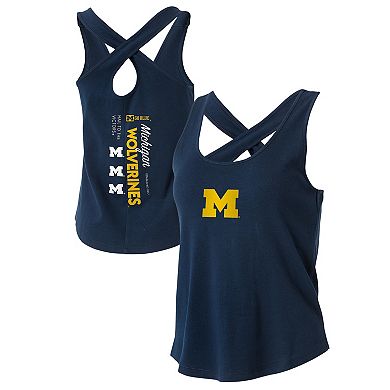Women's NCAA Michigan Wolverines Cross Back Tank Top