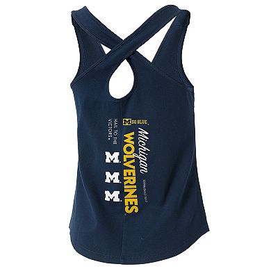 Women's NCAA Michigan Wolverines Cross Back Tank Top