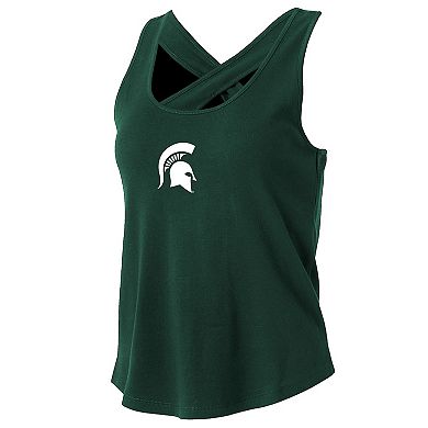 Women's NCAA Michigan State Spartans Cross Back Tank Top