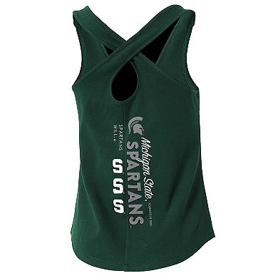 Women's NCAA Michigan State Spartans Cross Back Tank Top