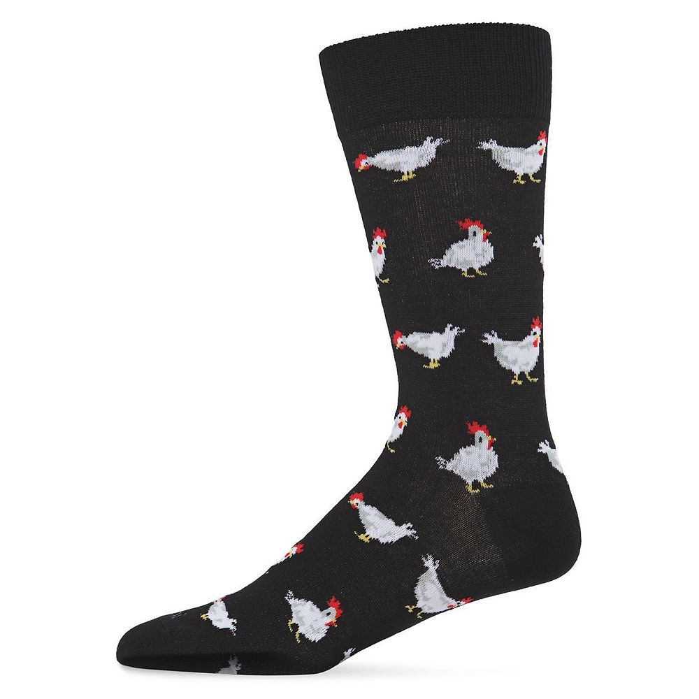 Men's Funny Chicken Novelty Crew Sock