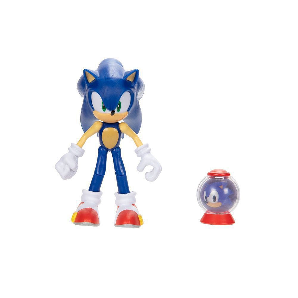 Sonic the Hedgehog 4" Articulated Sonic Action Figure With 1-Up Item Box