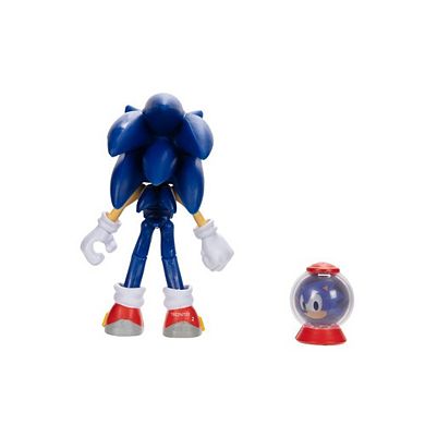 Sonic the Hedgehog 4" Articulated Sonic Action Figure With 1-Up Item Box