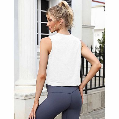 Womens Racerback Tank Tops Loose Fit Causal Summer U Neck Tops