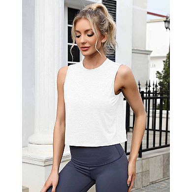 Womens Racerback Tank Tops Loose Fit Causal Summer U Neck Tops