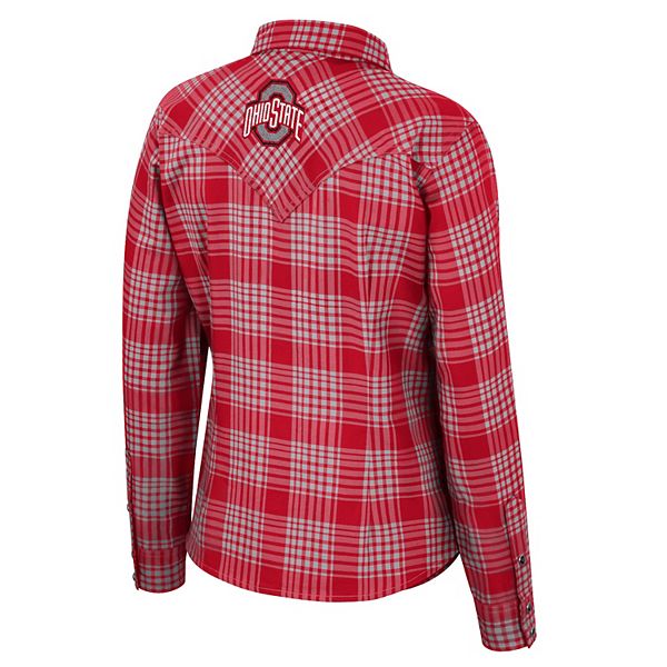 Women's Ohio State Buckeyes Plaid Long Sleeve