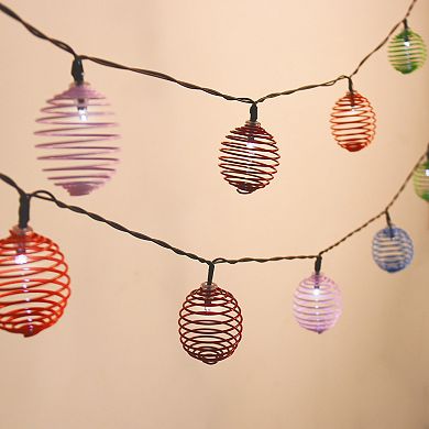 Mikasa Outdoor Waterproof LED Solar Metal Spiral String Lights