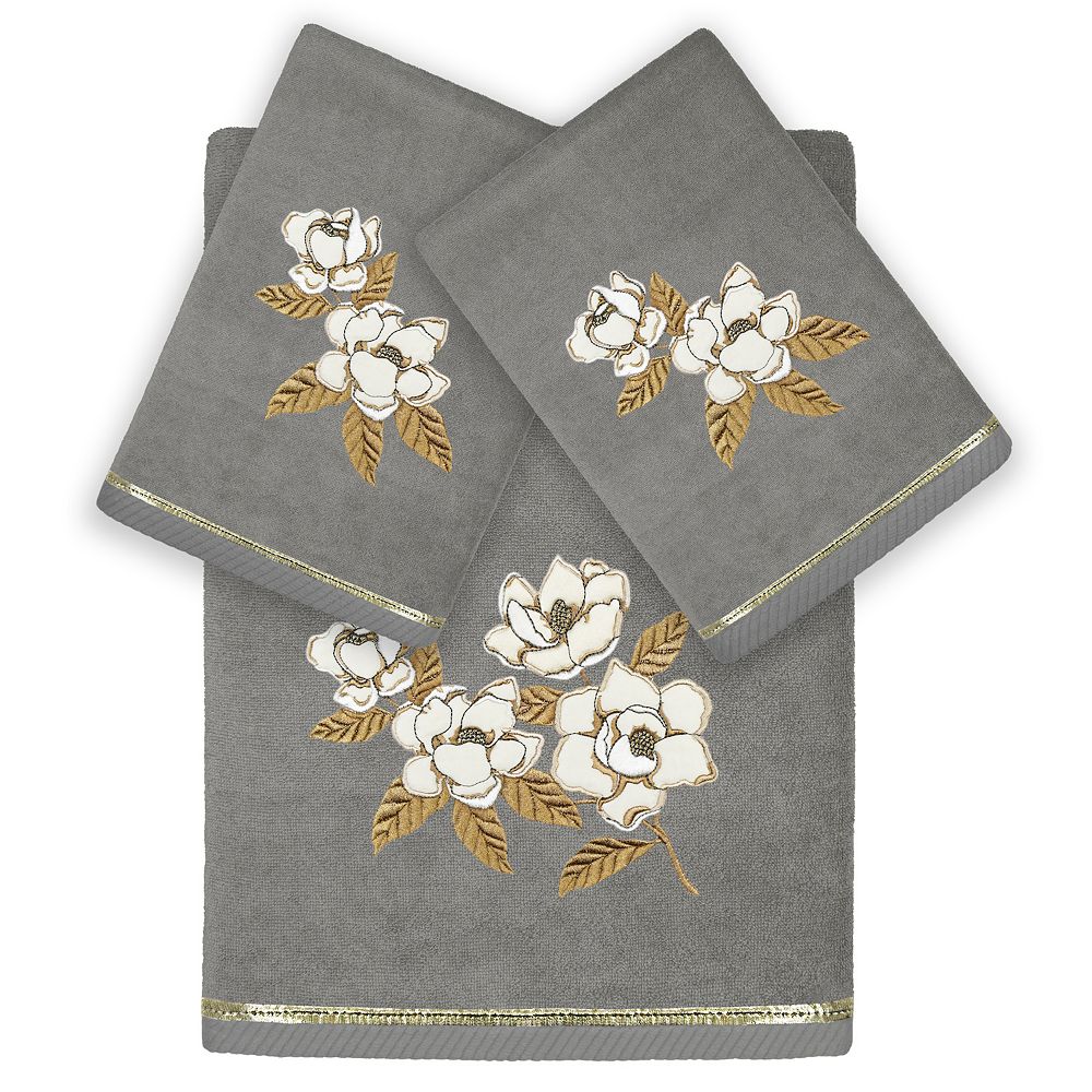 Linum Home Textiles Maggie 3-piece Embellished Bath & Hand Towels Set
