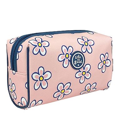 Life is Good Daisy Square Cosmetics Bag