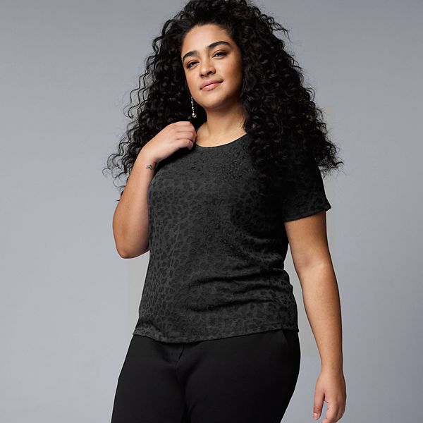 Plus Size Simply Vera Vera Wang Relaxed Core Tee