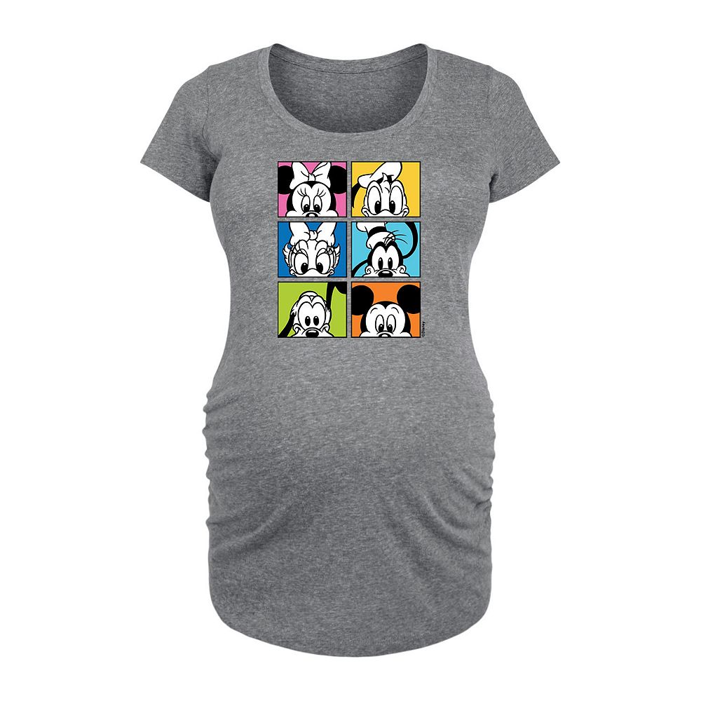 Disney's Mickey Mouse & Friends Maternity Grid Graphic Tee