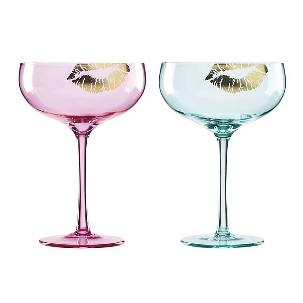Cambridge Lips Coupe 2 Pc Cocktail Glass Set
