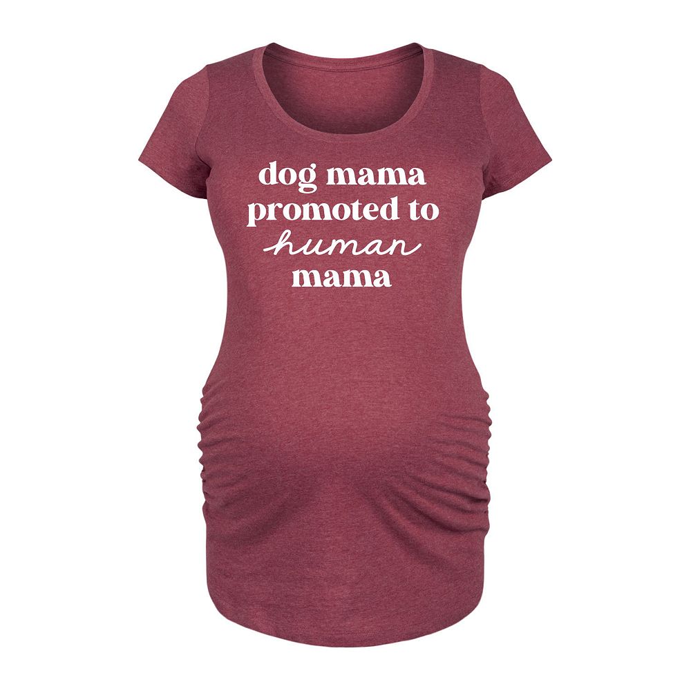 Maternity Dog Mama To Human Mama Graphic Tee