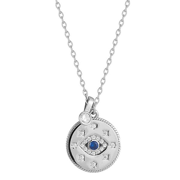 Sunkissed Sterling 14k Gold Over Silver Cubic Zirconia Eye Pendant Necklace