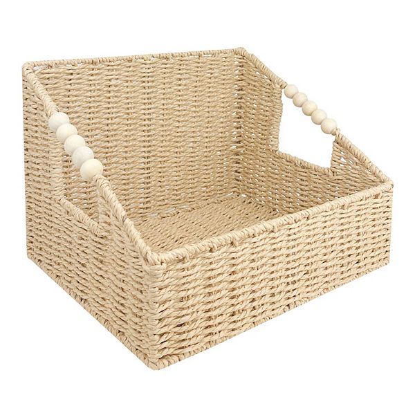 Belle Maison Angled Paper Weave Storage Bin