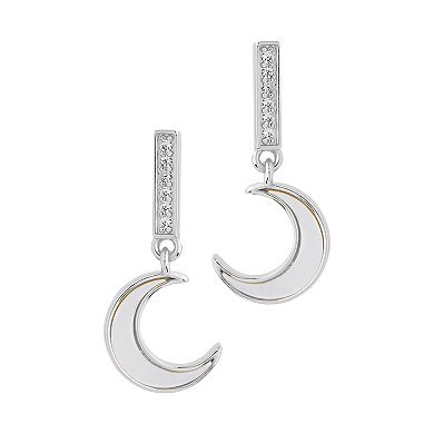 MC Collective Half Moon Drop Dyed White Freshwater Cultured Pearl Earring Studs